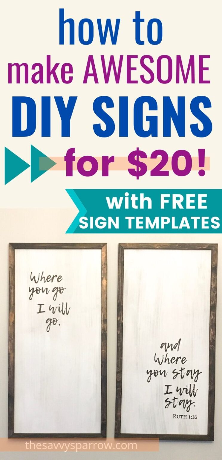 Cheap and Easy DIY Wood Signs - A Step-by-Step DIY Tutorial!