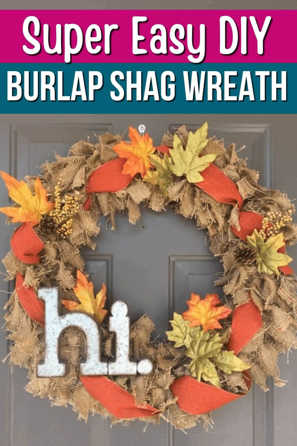Easy DIY Burlap Shag Wreath - The Savvy Sparrow