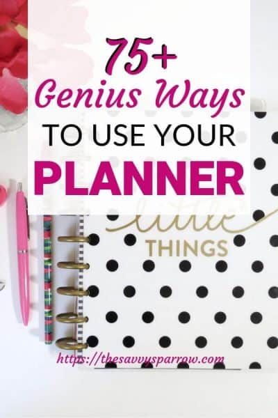Things to Keep Track of In Your Planner - 75+ Planner Ideas!