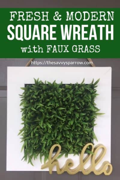 DIY Square Wreath for Your Front Porch Decor - The Savvy Sparrow