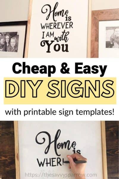 Easy DIY Signs on Canvas - No Power Tools Needed!