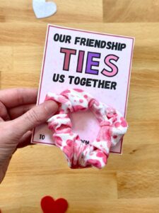 Hair Tie Valentines - Cute Printable Valentine Cards for Girls