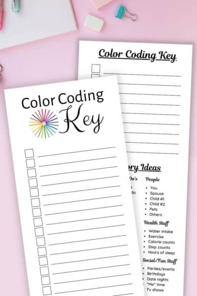 Color Coding Your Planner with Planner Categories - A How To Guide
