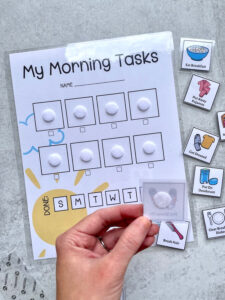 Kids Morning Routine Chart to Make Mornings Easier - The Savvy Sparrow