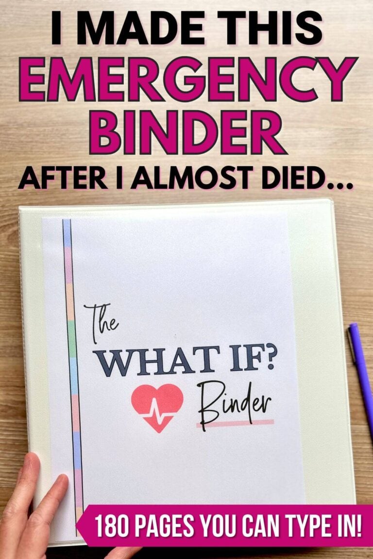 I Made this Emergency Binder After I Almost Died - You Need one too!