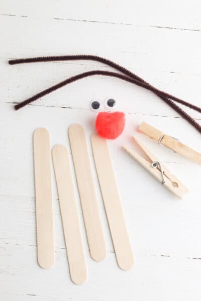 Rudolph Popsicle Stick Crafts for Kids - The Savvy Sparrow
