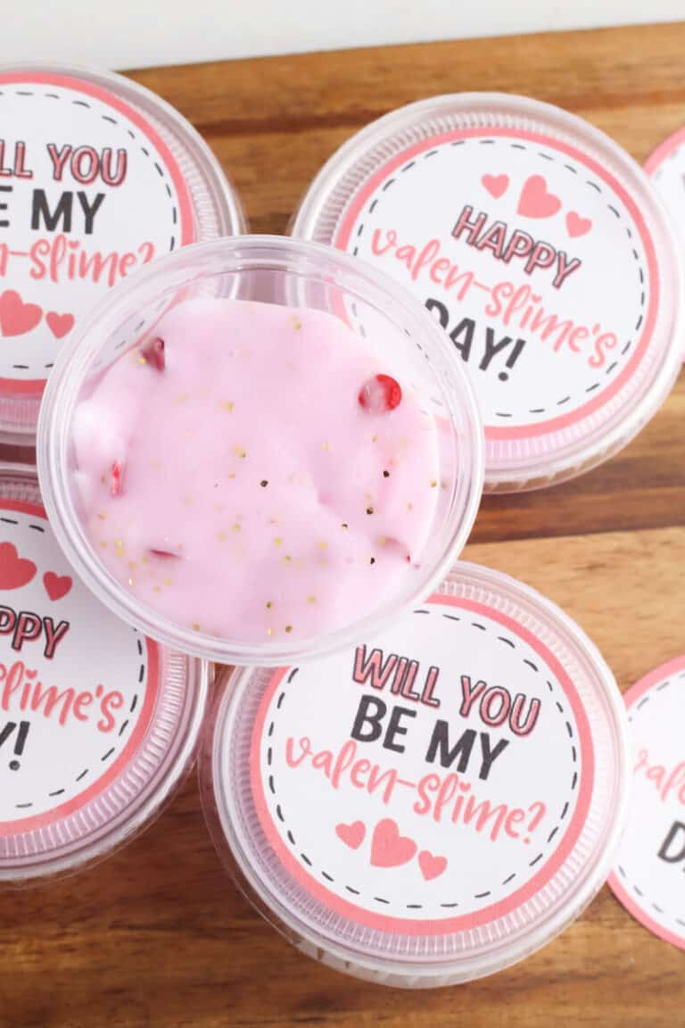 Valentine's Day Slime with Free Printable for Classroom Valentines