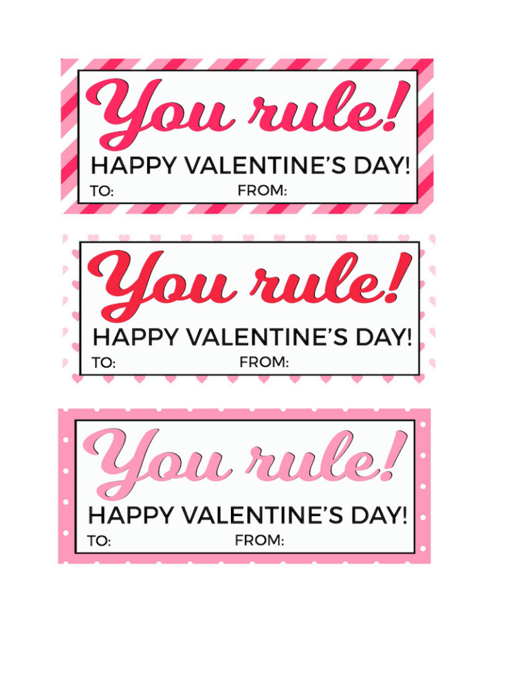 Ruler Valentines with Free Printables! - The Savvy Sparrow