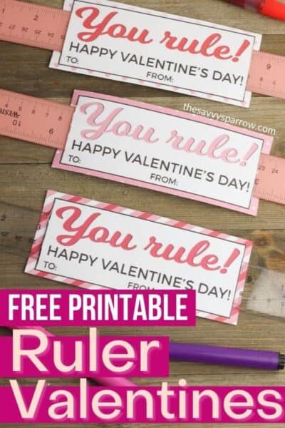 Ruler Valentines with Free Printables! - The Savvy Sparrow