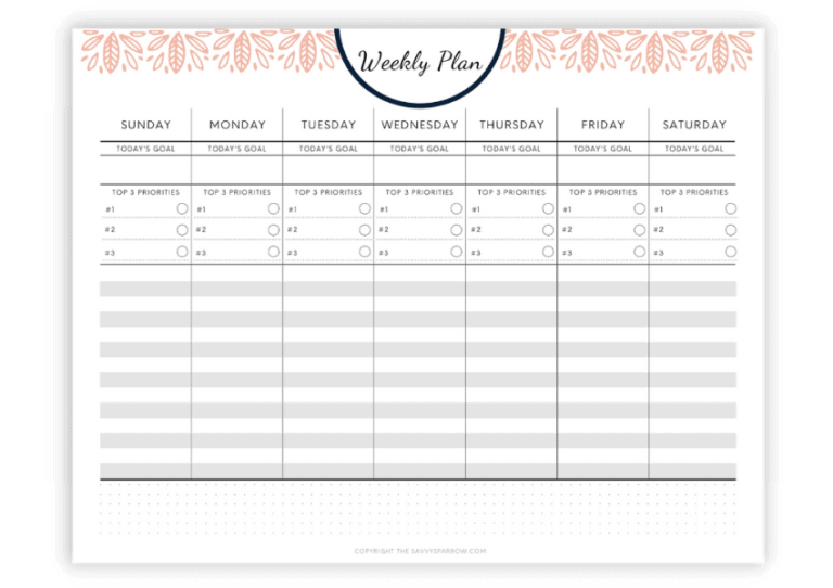 How to Create a Weekly Plan - Plus FREE Printable Planner Template