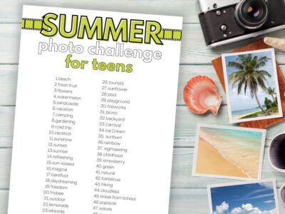 Summer Photo Challenge with Free Printable - A Fun Activity for Teens!