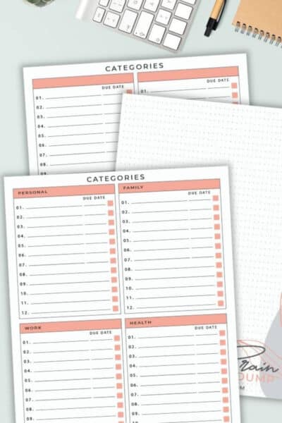 Create a Master To Do List with Free Printable Templates