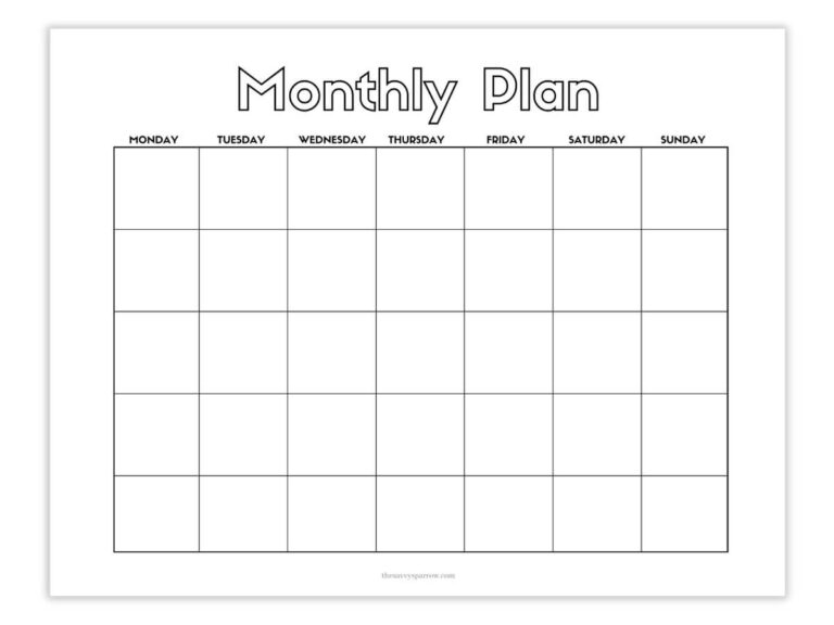 Monthly Planning in 4 Easy Steps - Plus FREE Monthly Plan Templates