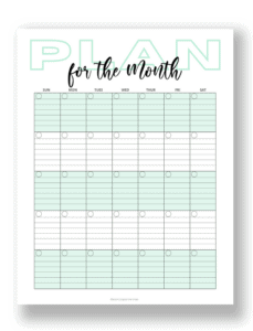 Monthly Planning in 4 Easy Steps - Plus FREE Monthly Plan Templates