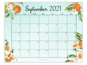 Free Printable September Calendar - 8 Different 2021 Calendar PDFs!