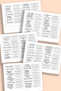 Make your Own Date Jar with These Ideas - Free Printable List!