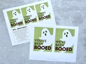 You've Been Booed - Printable Tags for Booing Neighbors this Halloween!