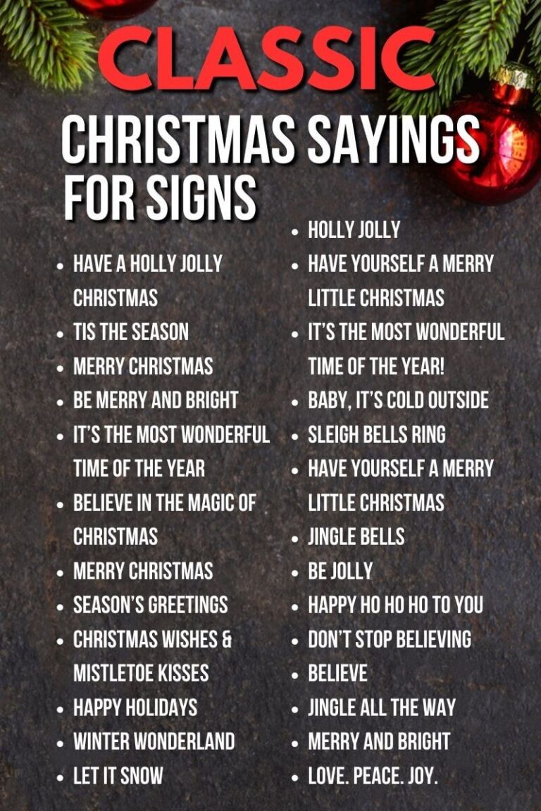 100+ Christmas Sayings for Signs - Great for DIY Signs or Letter Boards!