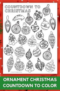 Printable Christmas Countdown Coloring Pages - Countdown to Christmas!