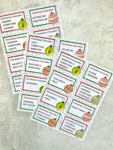 Christmas Charades Game - A Fun Printable Party Game for a Crowd!