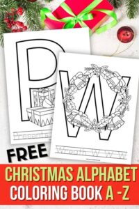 Free Printable Christmas Alphabet Coloring Pages for Preschoolers