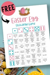 Easter Egg Exchange Dice Game - Fun Free Printable Easter Game!