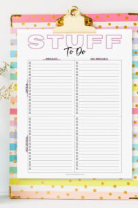 Create a Master To Do List with Free Printable Templates