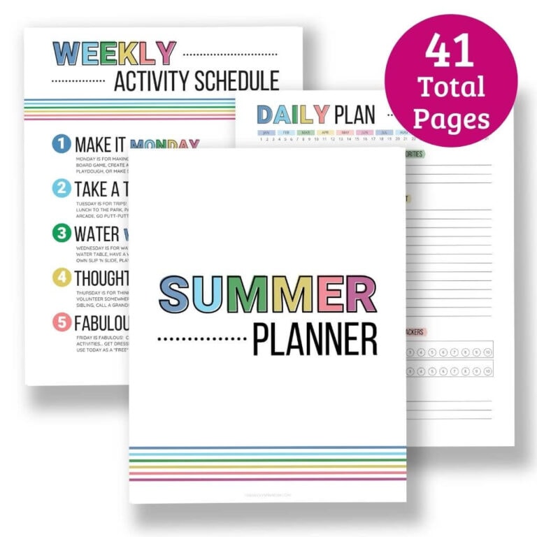The Ultimate Summer Planner - Cute Printable for Summer Plans!