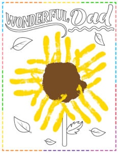 Father's Day Handprint Art - Free Printables for Last Minute Gifts!