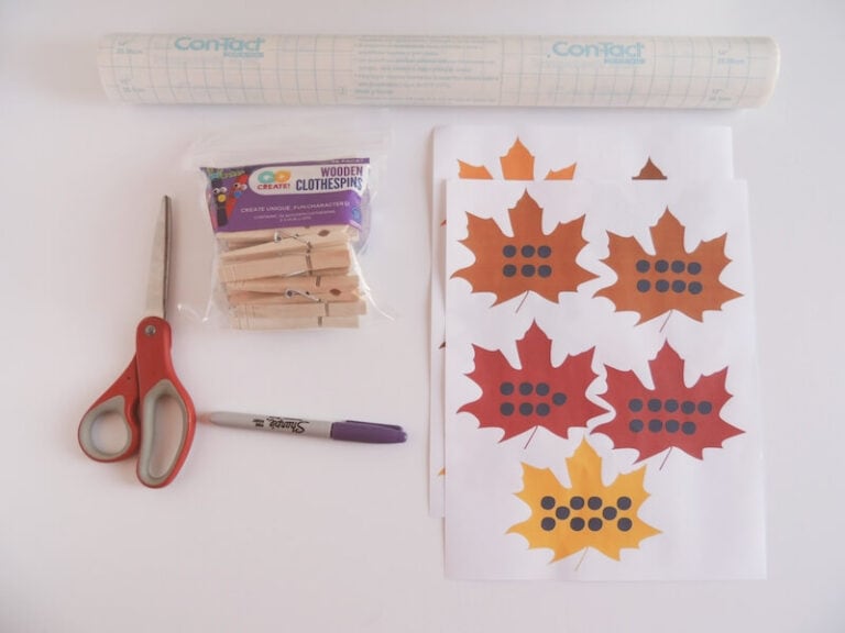 Easy Fall Number Matching Activity for Kids (Just a few supplies!)