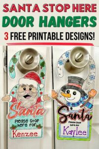 FREE Christmas Door Hanger Printable for Kids to Color