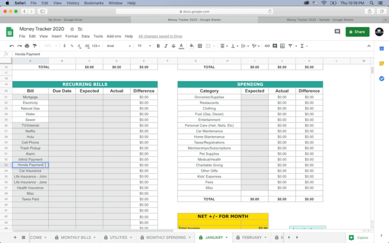 The Personal Finances Spreadsheet to Get Your Money on Track!