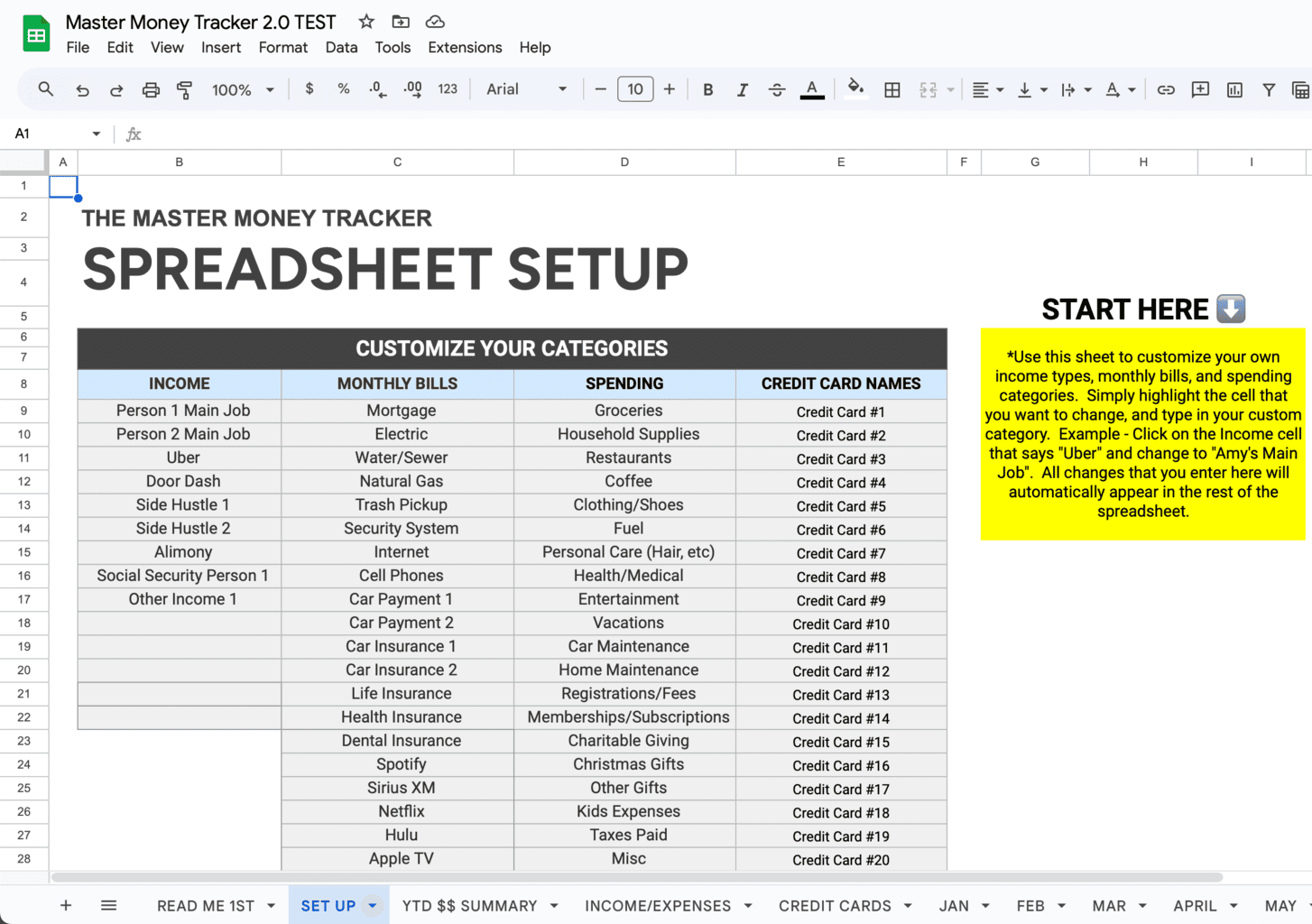 The Personal Finances Spreadsheet to Get Your Money on Track!