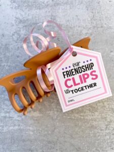 Printable Hair Clip Valentines & Gift Tags - Friends will LOVE these!