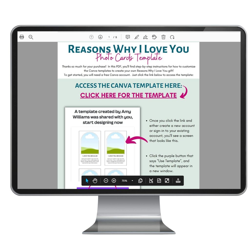 Reasons Why I Love You Gift Box with Photos - Printable Template!