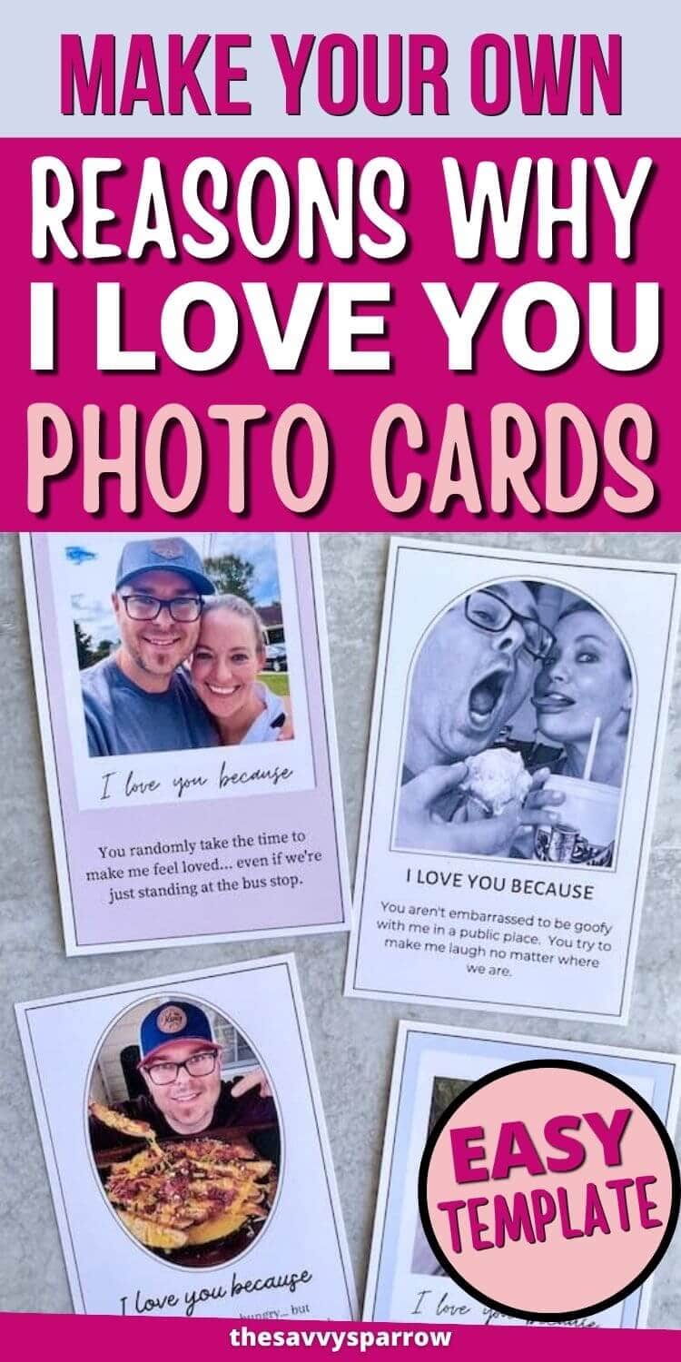 Reasons Why I Love You Gift Box with Photos - Printable Template!