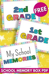 Make a School Memory Box or Binder with Free Printables