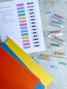 Make a School Memory Box or Binder with Free Printables
