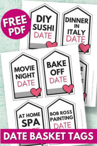 21 Date Night Gift Basket Ideas for Fun Dates (Free Gift Tags!)