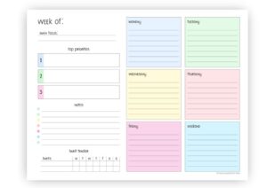 Free Weekly To Do List Template - 3 Different Designs to Print!