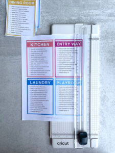 Printable Chore Cards to Help You with Room-by-Room Cleaning