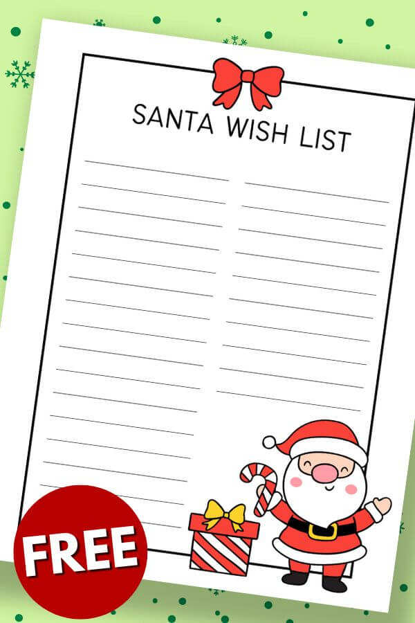 Santa Claus List Printable