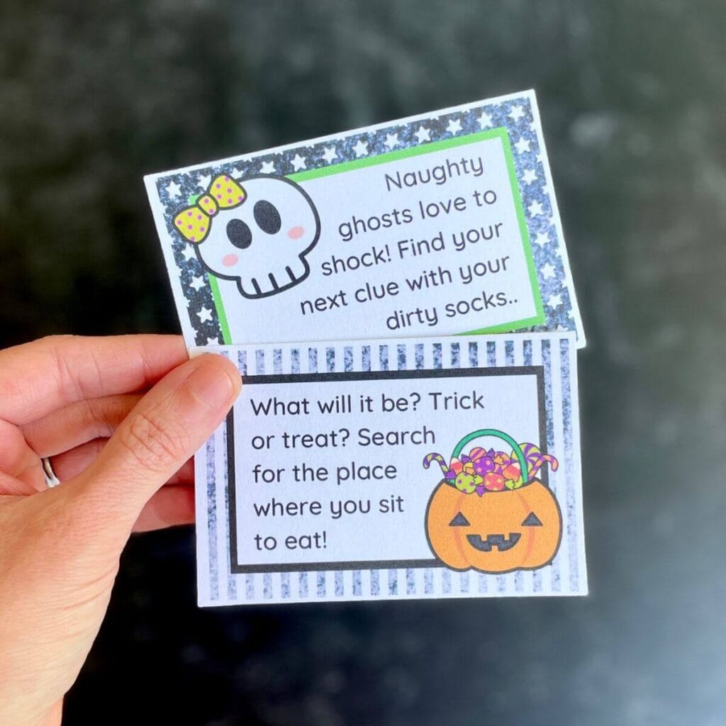 Printable Halloween Treasure Hunt Clues for a Spooky Good Time! Printable Halloween Treasure Hunt Clues for a Spooky Good Time!