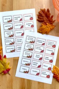 Printable Thanksgiving Charades Game for Easy After-Dinner Fun!