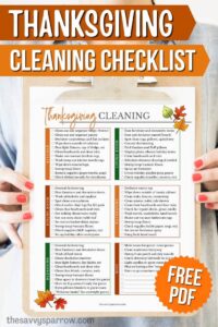 Tackle Your Thanksgiving Cleaning with this Printable Checklist!