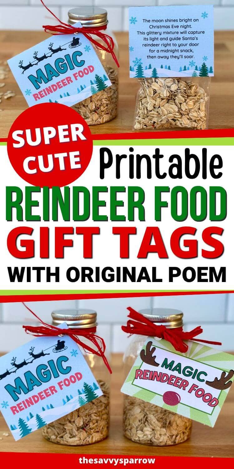 The Cutest Magic Reindeer Food Printable Tags Ever!