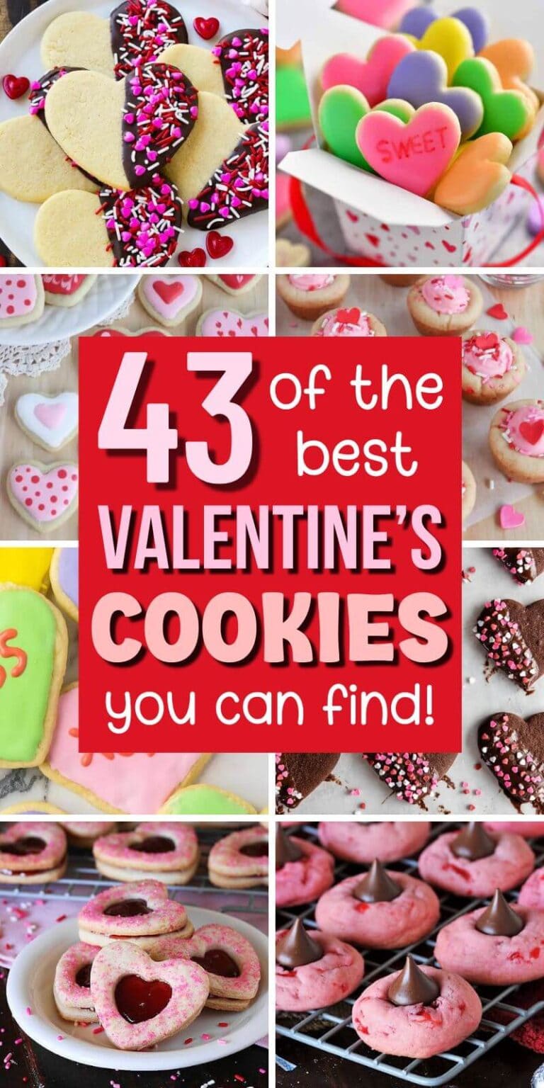 43 Heart Shaped, Red, and Pink Valentine's Day Cookies