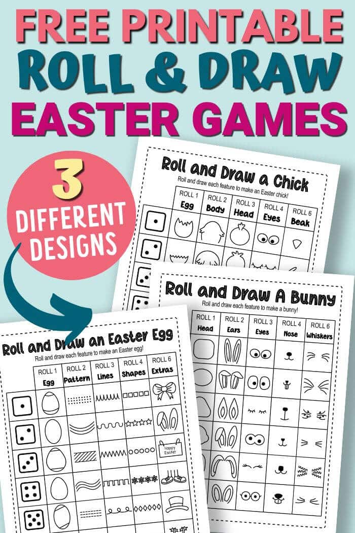 Easter Roll and Draw Game - Free Printable Easter Dice Game! - The ...