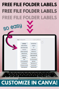 How to Make Your Own File Folder Labels - FREE Template!