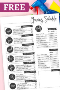 A Realistic Cleaning Schedule for Working Moms (Free Chart) - The Savvy ...